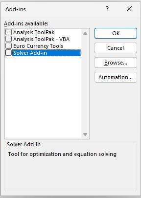 Why does Excel Solver keep giving me an error every time I try to solve my function? - Microsoft Q&A