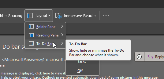 To-Do bar settings for Calendar - Microsoft Q&A