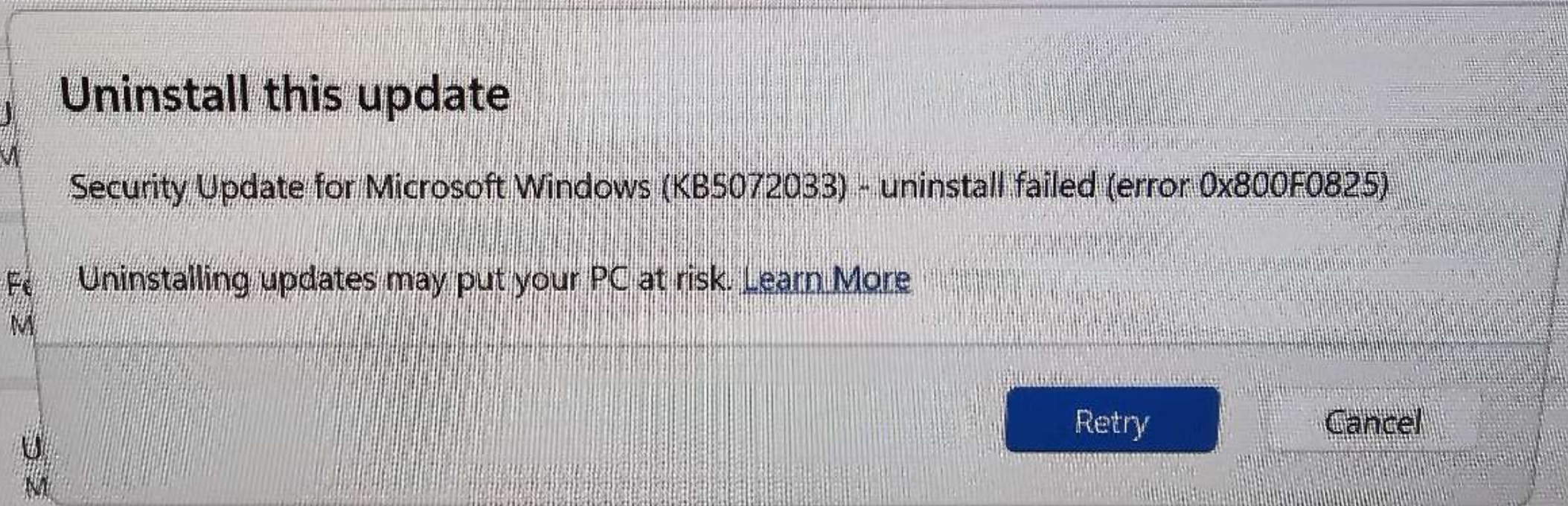 Windows Update KB5072033 question - Microsoft Q&A