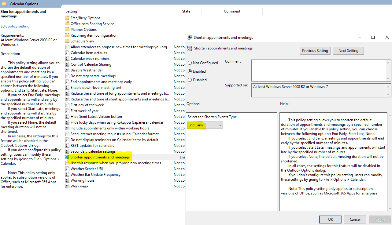 Shorten appointments and meetings in Outlook ( Microsoft office 2019 ...