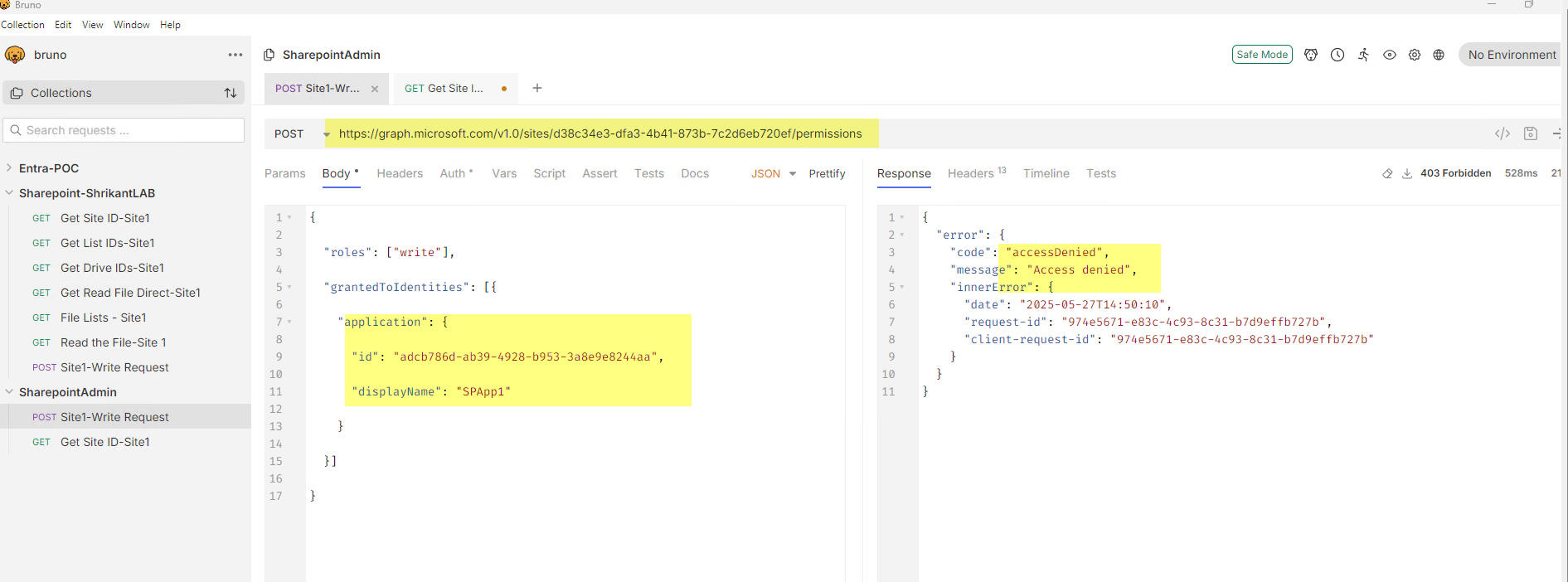 Access Files in Sharepoint Site by Postman Graph API - Microsoft Q&A