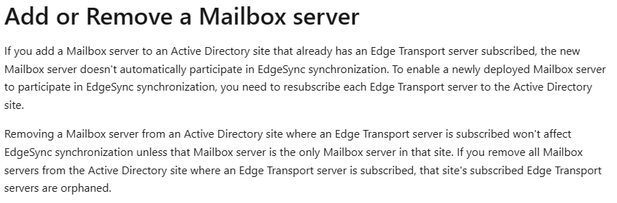 Edge subscription for multiple servers in one site. - Microsoft Q&A