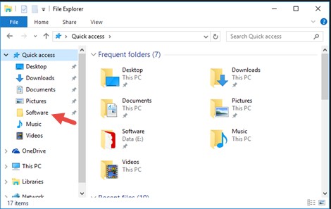 How can I alphabetically sort the favorites list in the Windows 10 file ...