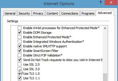 ERR_SSL_VERSION_OR_CIPHER_MISMATCH, how to disable SSL scan ...