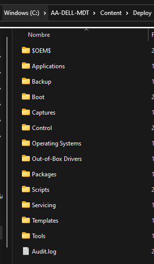 Create a folder in Deployment Share to be copied to scriptroot folder ...