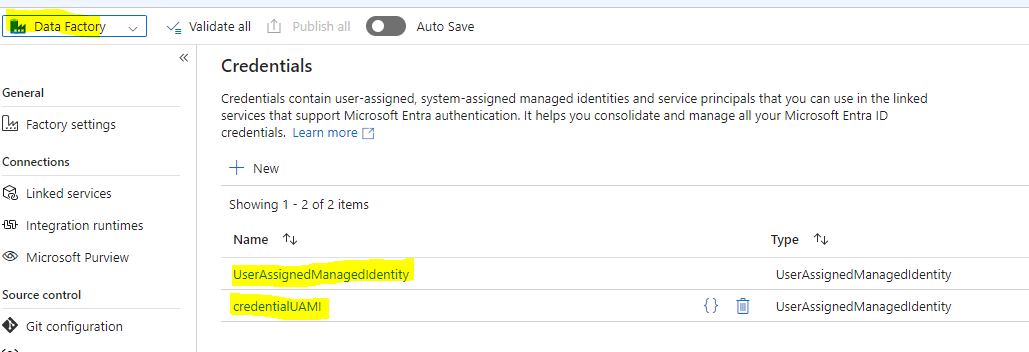 Azure Data Factory Old Security->Credential not clear after deploy - Microsoft Q&A