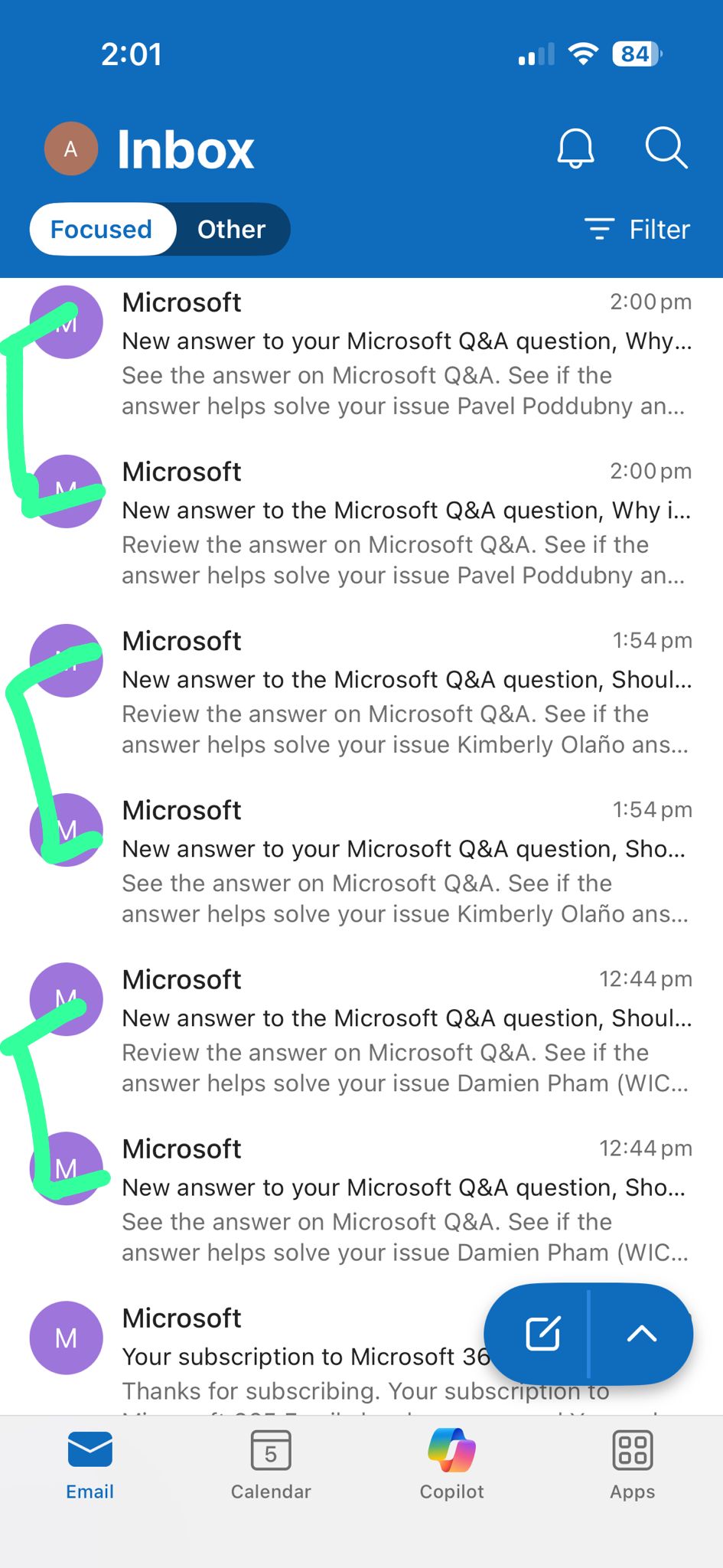 Microsoft Q&A keeps sending me the same email twice-at the same time ...