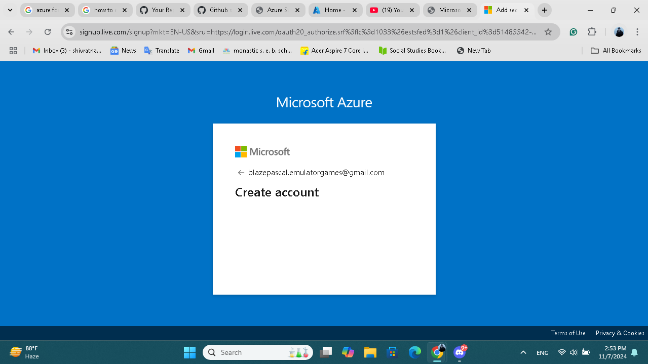 Unable to use github student developer pack to crate a student azure account - Microsoft Q&A