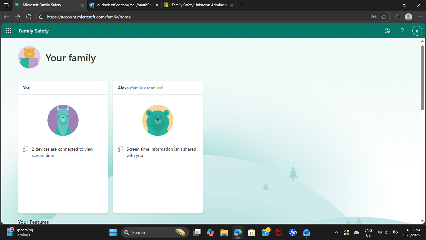 Family Safety Unknown Adminostrater - Microsoft Q&A