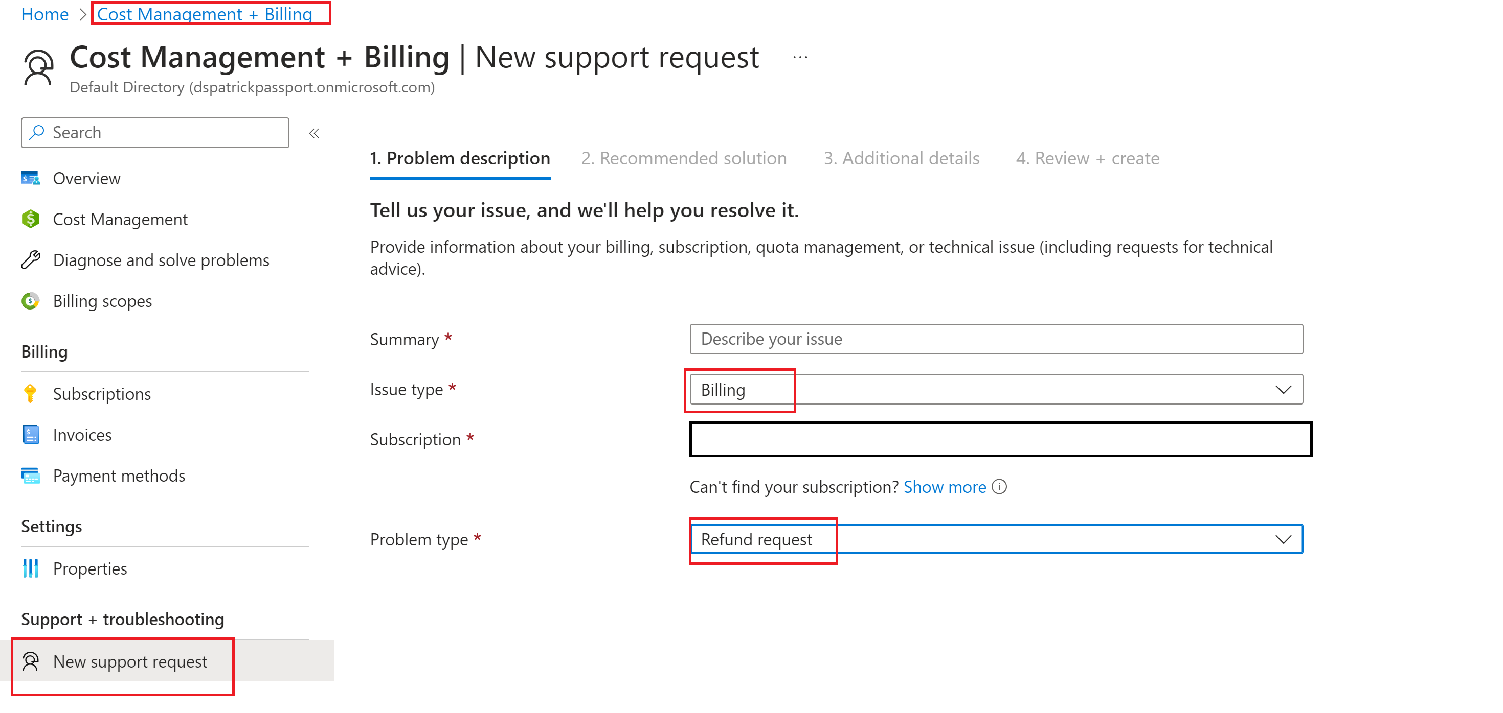 I can't submit refund request - Microsoft Q&A