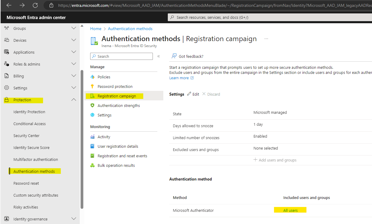 Forcing to install the Microsoft Authenticator app after the entering ...