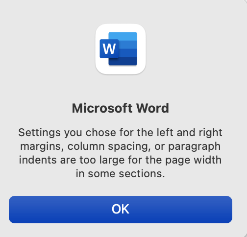 Word document won't allow me to change margin settings. - Microsoft Q&A