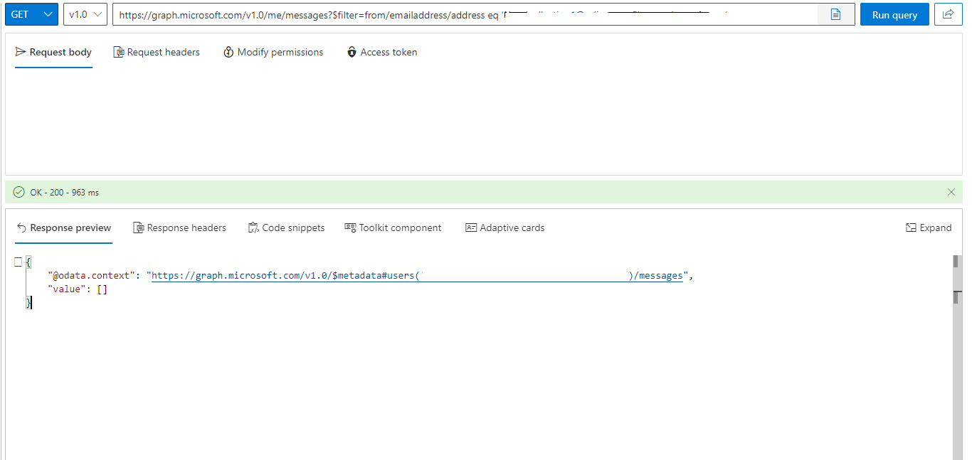 Filter Not Working Properly For Outlook Message Api Microsoft Qanda