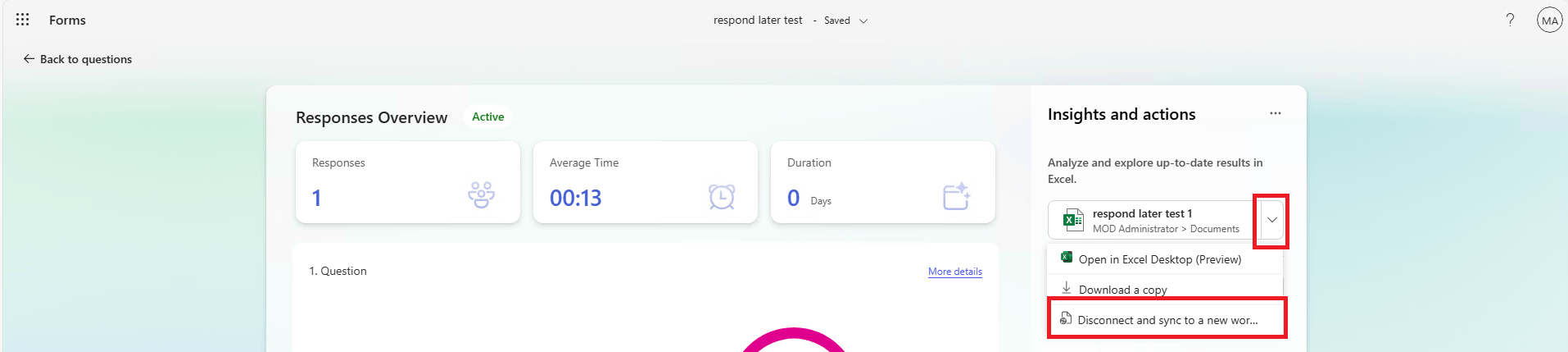 Microsoft forms: Collected data not capturing edits from edited and ...