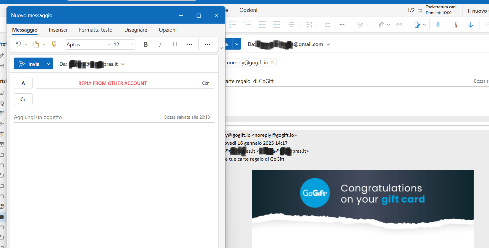 How to reply from alternative email without opening a new reply window ...