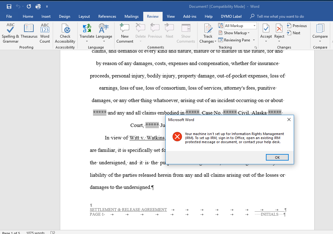 Information Rights Management error - Microsoft Q&A