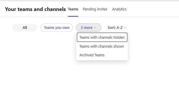 Why can't I see an entire Team in Teams anymore rather than just ...