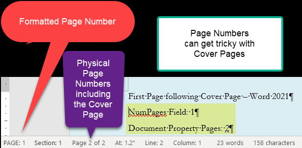 How to start page number from 2nd page as page number 1 , in format of ...