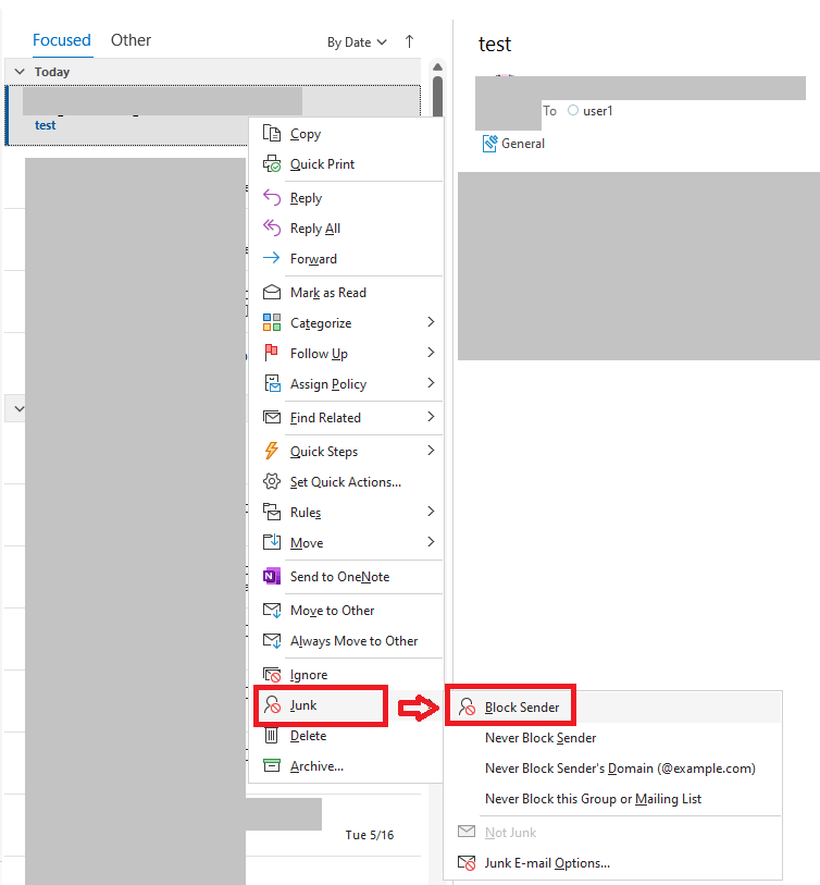 Recieveing emails from my username... but when I click the contact name ...