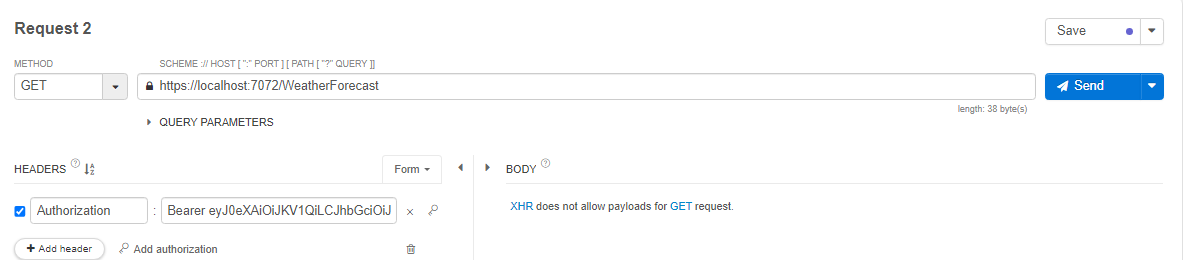 Bearer was not authenticated. - Microsoft Q&A