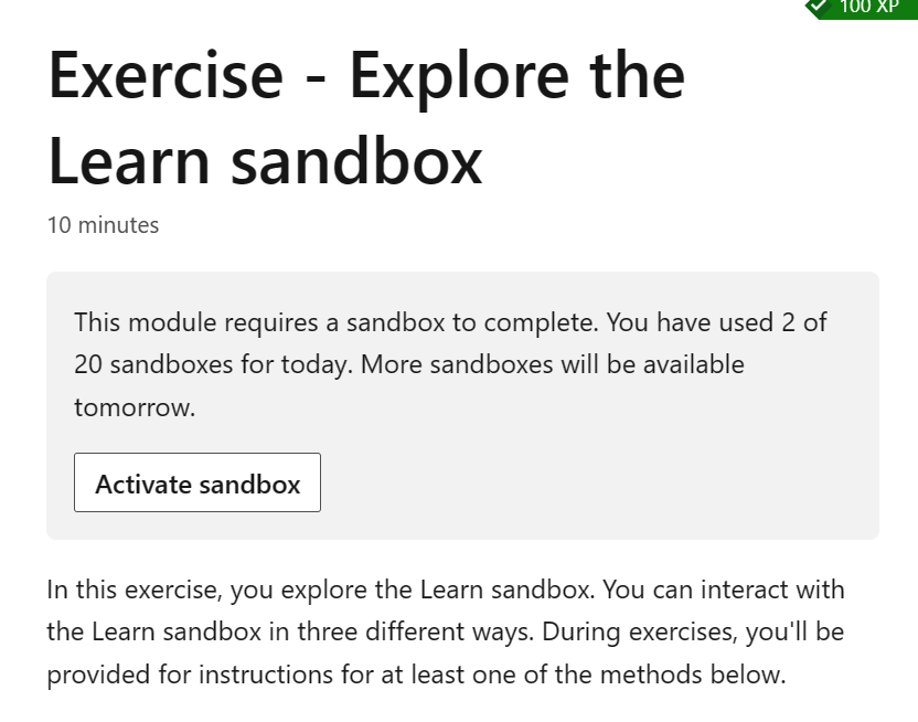 How do i config sandbox for usage - Microsoft Q&A