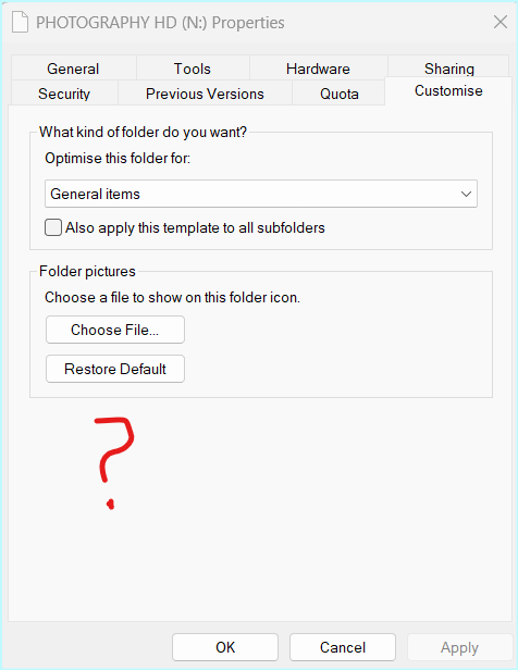 How to restore a hard drive icon to default image WINDOWS 11 ...