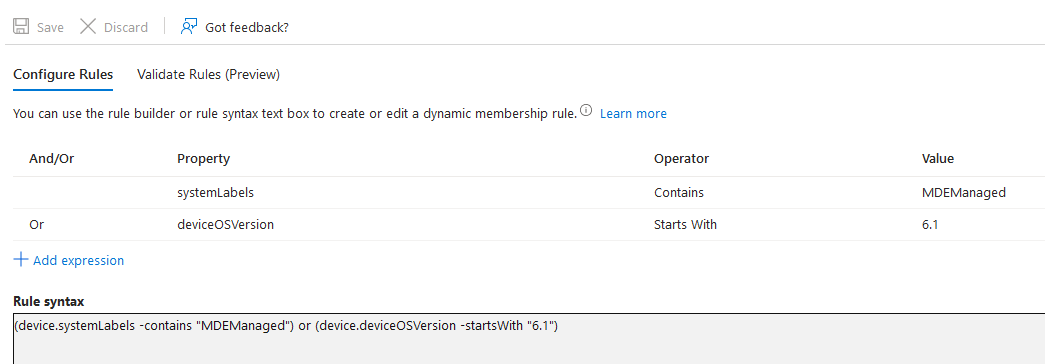 Dynamic Security Group for all Servers in Intune/AD - Microsoft Q&A