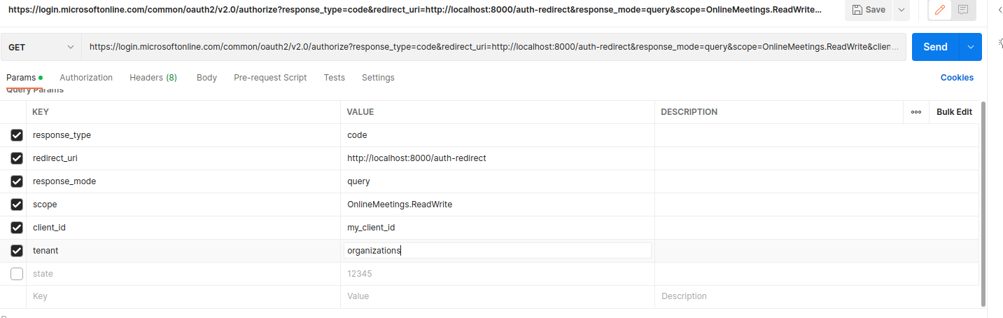 The provided value for the input value scope is not valid for ...