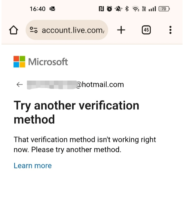 "We've detected some activity that violates our Microsoft Services ...