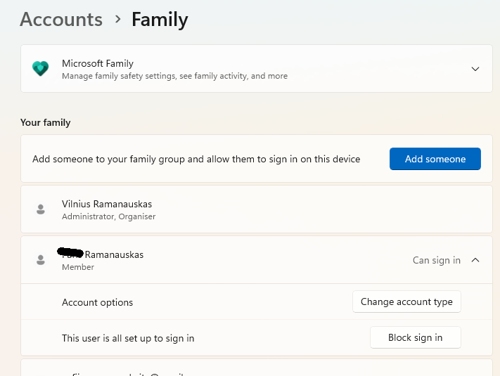 I can't get my PC registered on my account and Family Safety to control ...