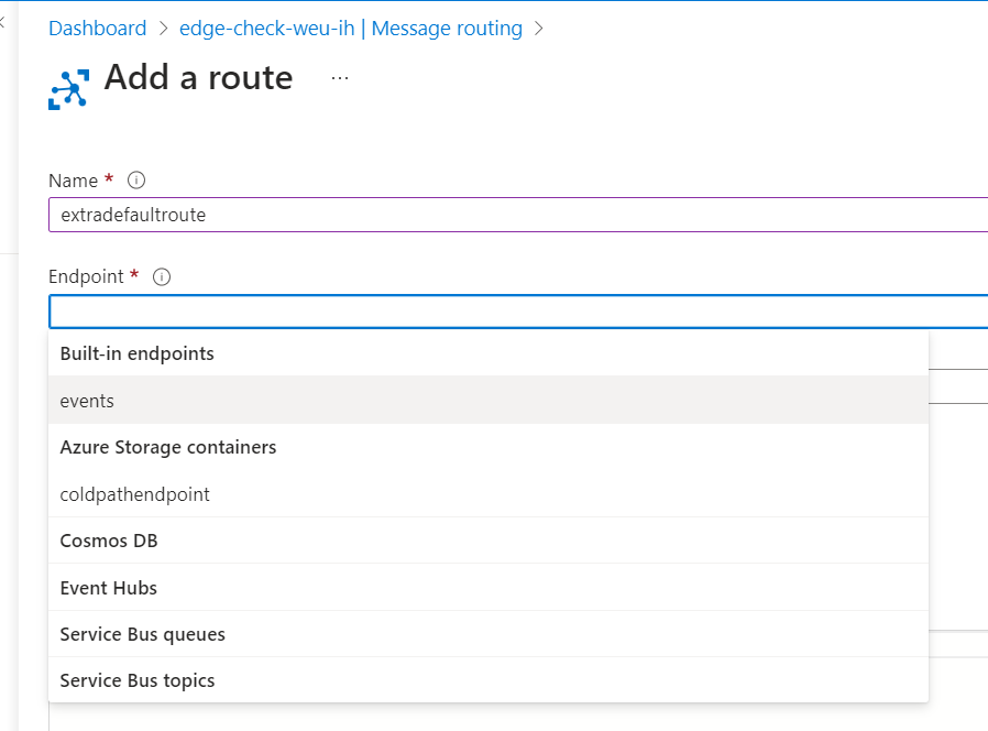 Routing messages in Azure to storage - Microsoft Q&A