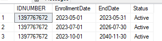 MAX Dates that are consecutive. i.e., EndDate to Next EnrollmentDate ...