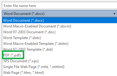 How do I send a word document via email as a pdf ? - Microsoft Q&A