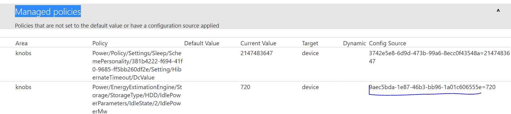 MDMDiagHtmlReport - Managed policies - config source - Microsoft Q&A