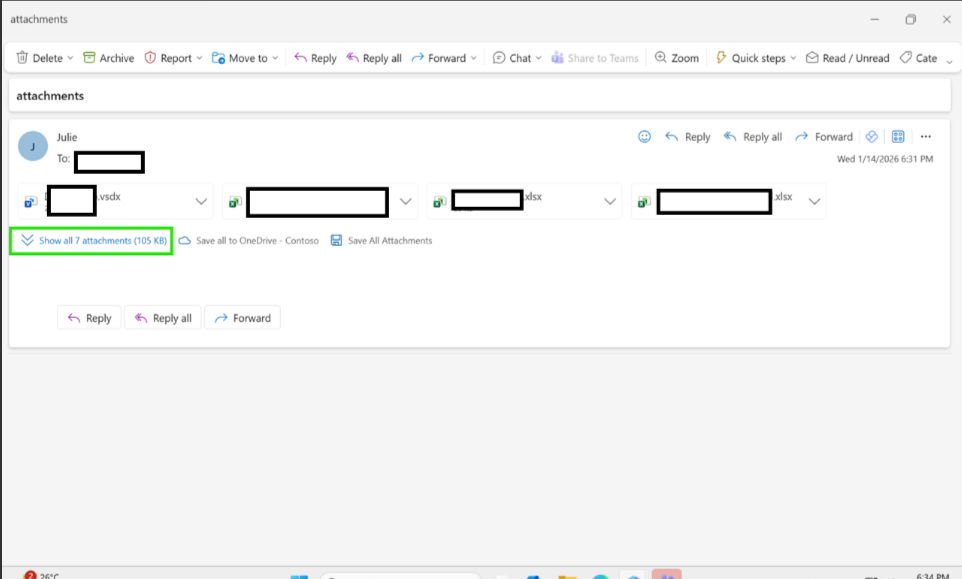 Attachment Display in the new outlook - Microsoft Q&A