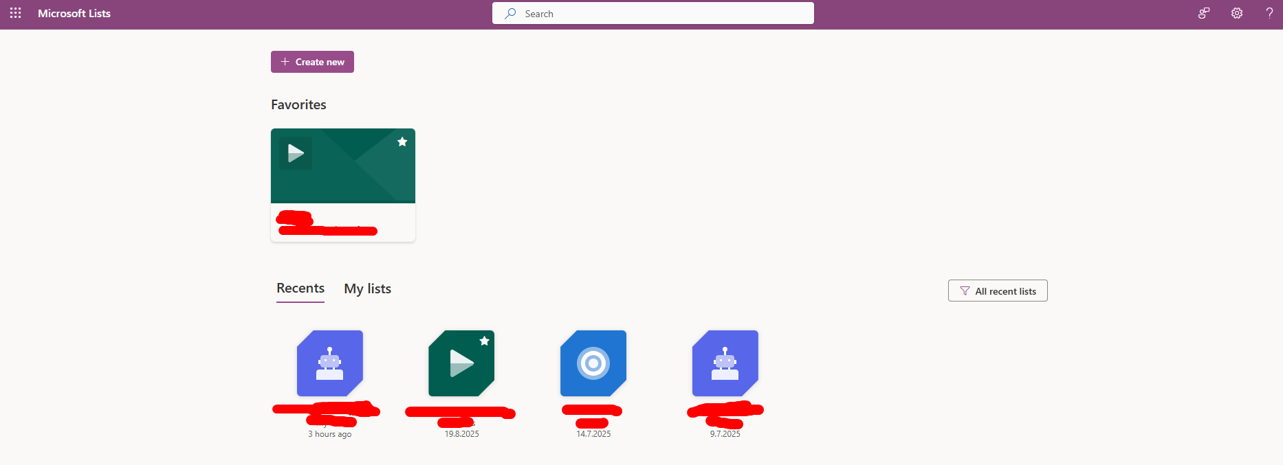 Microsoft Lists - Quick steps are not saved and I have to create them ...