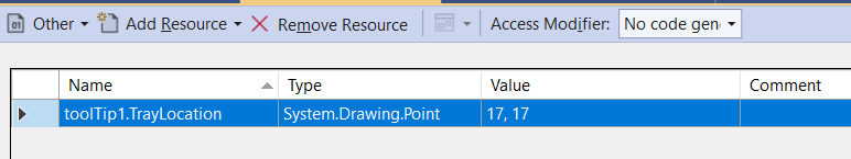 Is control.TrayLocation in resource file is really required? - Microsoft Q&A