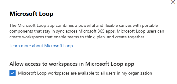 How do I access my Loop workspace after getting an 'oops! Something ...