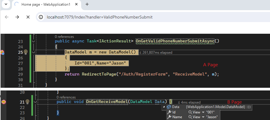 How to pass input data from one page to another page property - Microsoft Q&A