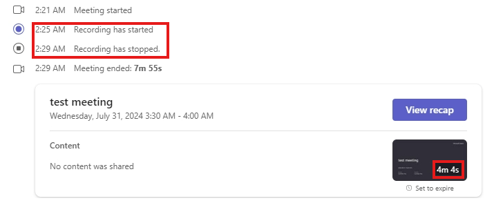 Recording Meetings - Clock - Microsoft Q&A