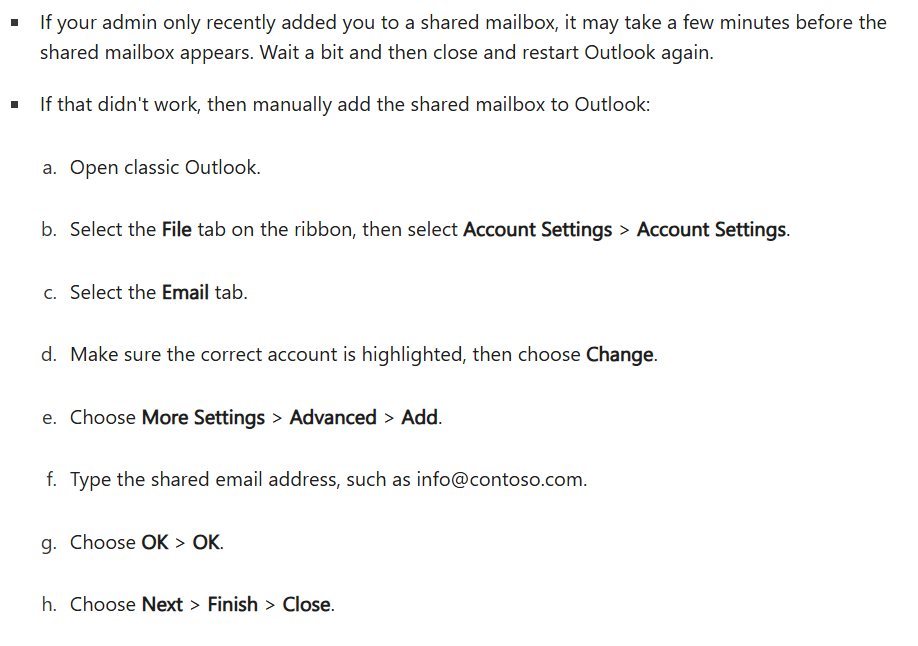 Delegate cannot easily view email inbox they have been delegated access to - Microsoft Q&A