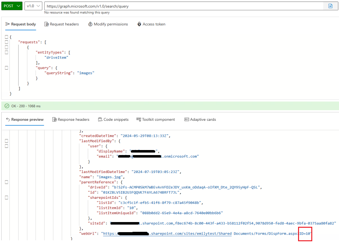 Update DriveItem of SharePoint - Microsoft Q&A