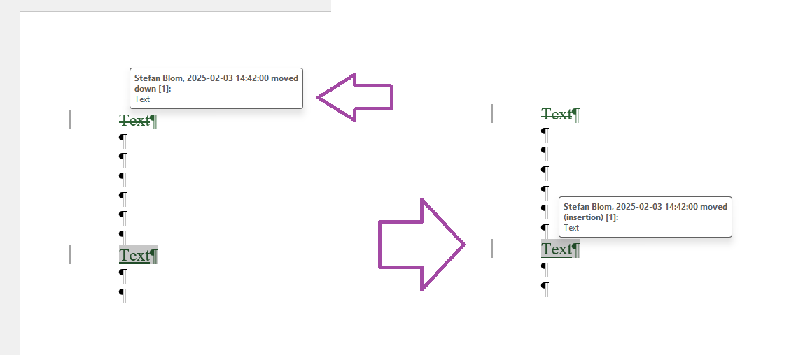Tracking text moves in Word - Microsoft Q&A
