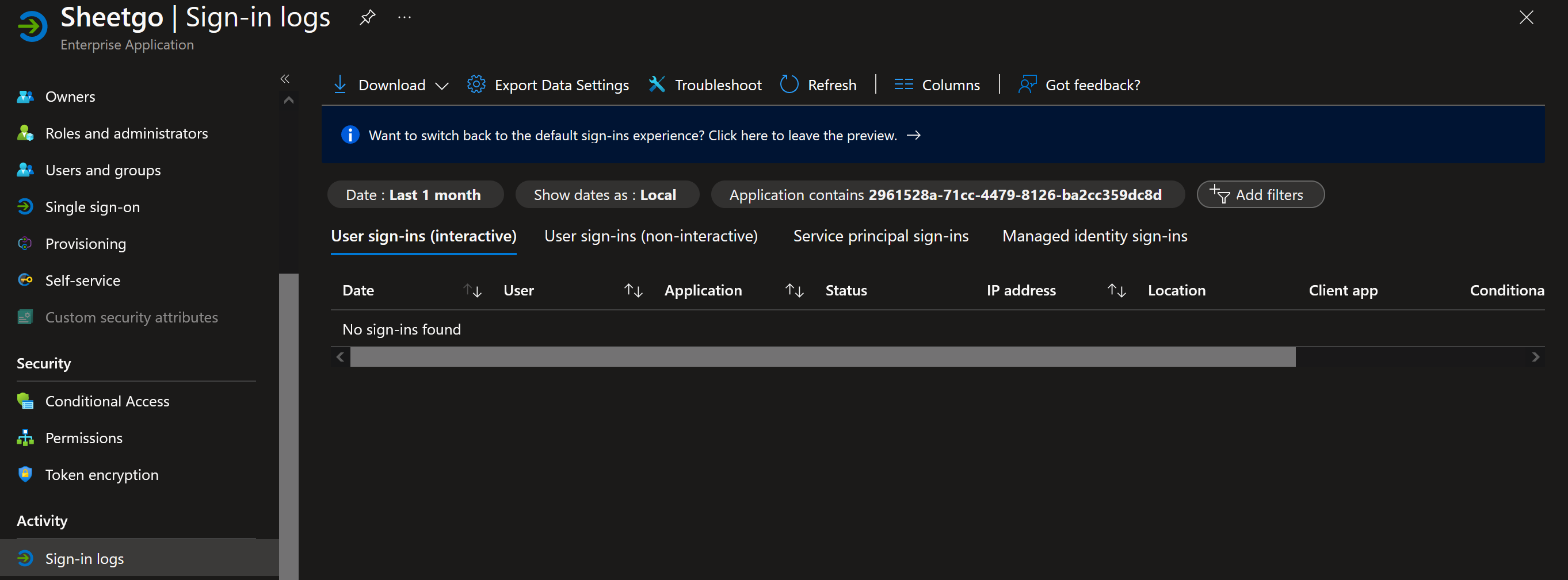 Retrieving Azure Enterprise Application Sign In Logs And Audit Logs