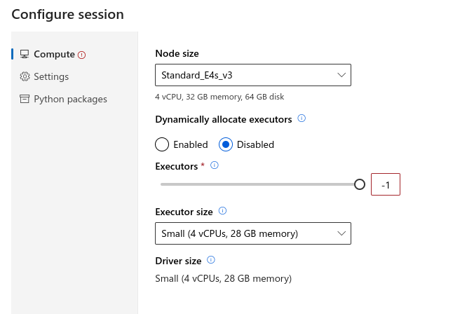 Can Not Adjust Executor Number In Azure Ml Notebook By Using Spark Serverless Microsoft Qanda