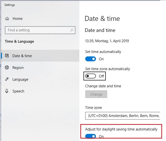 Disable Daylight Saving settings and its effects - Microsoft Q&A