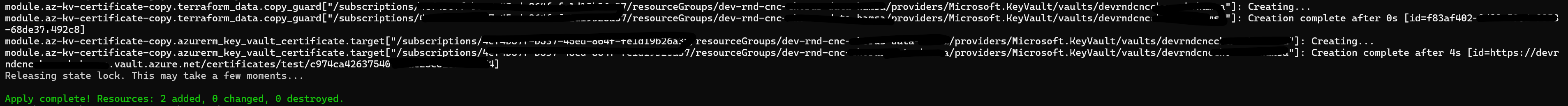Terraform azure keyvault cert copy from another keyvault fails after ...