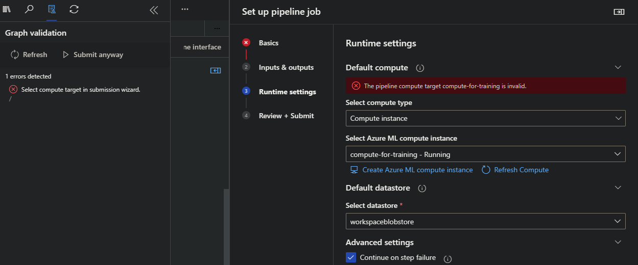 Getting The pipeline compute target is invalid - Microsoft Q&A Getting The pipeline compute target is invalid - Microsoft Q&A