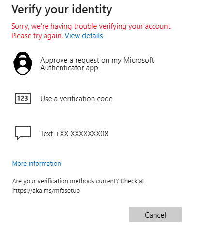 Can anyone from Microsoft help to unblock my microsoft work account MFA ...