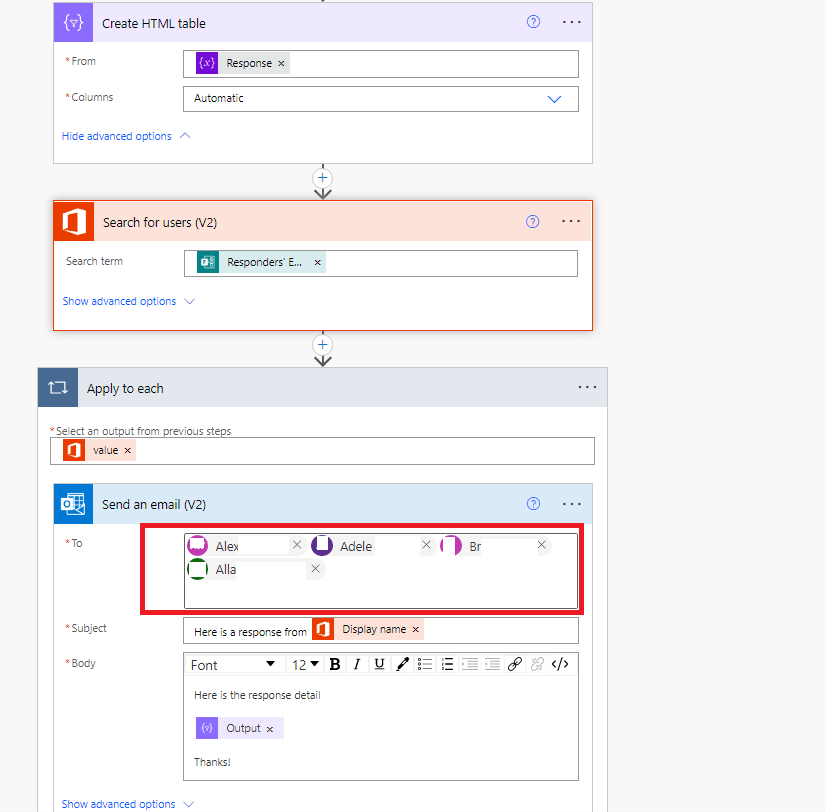 Way to send form responses to multiple recipients - Microsoft Q&A